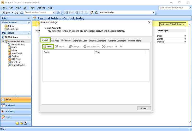 Setup an Email Account with Outlook 2007 using POP3 (Windows) - Neoxea ...