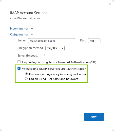 Setup an Email Account with Outlook using IMAP (Windows PC) - Neoxea ...